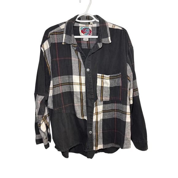 Protest Blues | Shirts | Vintage Protest Blues Patchwork Plaid Black ...